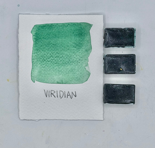 Viridian Green Watercolor Full Pan – Handmade Artist Paint | Cool ...