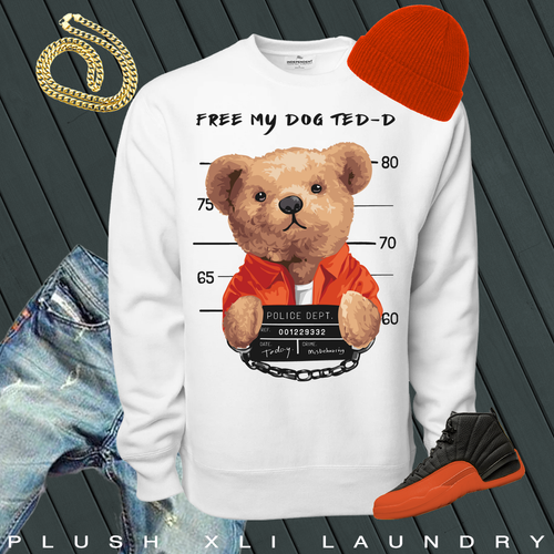 Free Ted-D Mane! | Sweatshirt (White | Gray) | Plush XLI Laundry