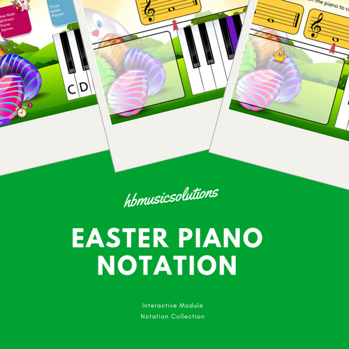 Easter Piano Notation Interactive Games (Treble Clef) | hbmusicsolutions