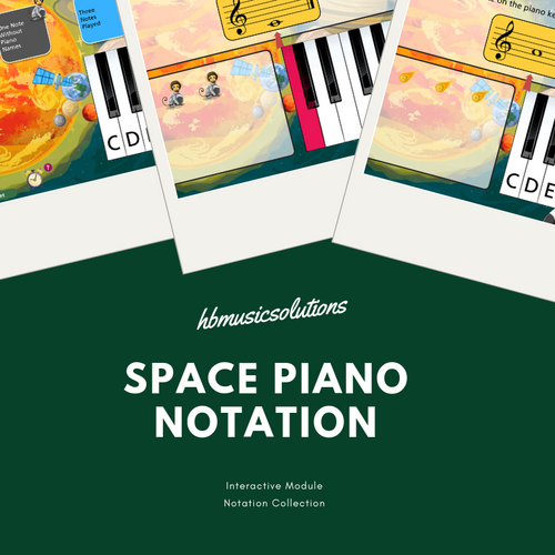 Space Themed Piano Notation Interactive Games (Treble Clef ...
