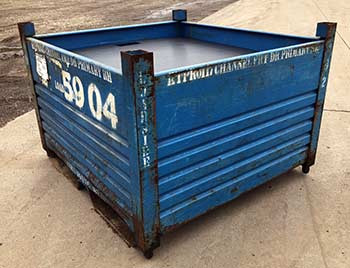 Used Steel Stacking Tote Box, 45"x48"x24" | Terminal Steel and ...