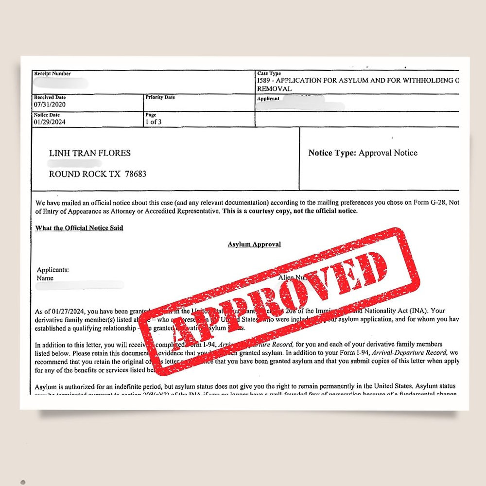 Success story: Asylum approved!