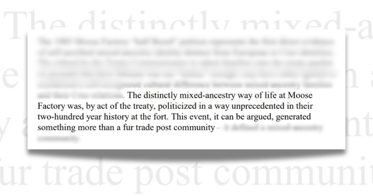 “More than a fur trade post community” | Ontario Métis Facts