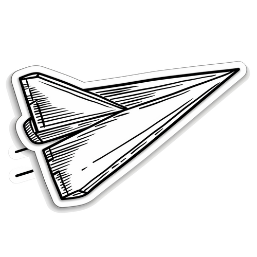 Paper Airplane Sticker - Minimalist Travel-Inspired Design ...