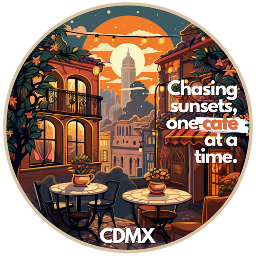 Chasing Sunsets, One Café at a Time - Travel and Coffee Sticker ...