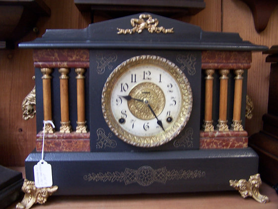 E. INGRAHAM MANTLE CLOCK | bandbantiqueclocks