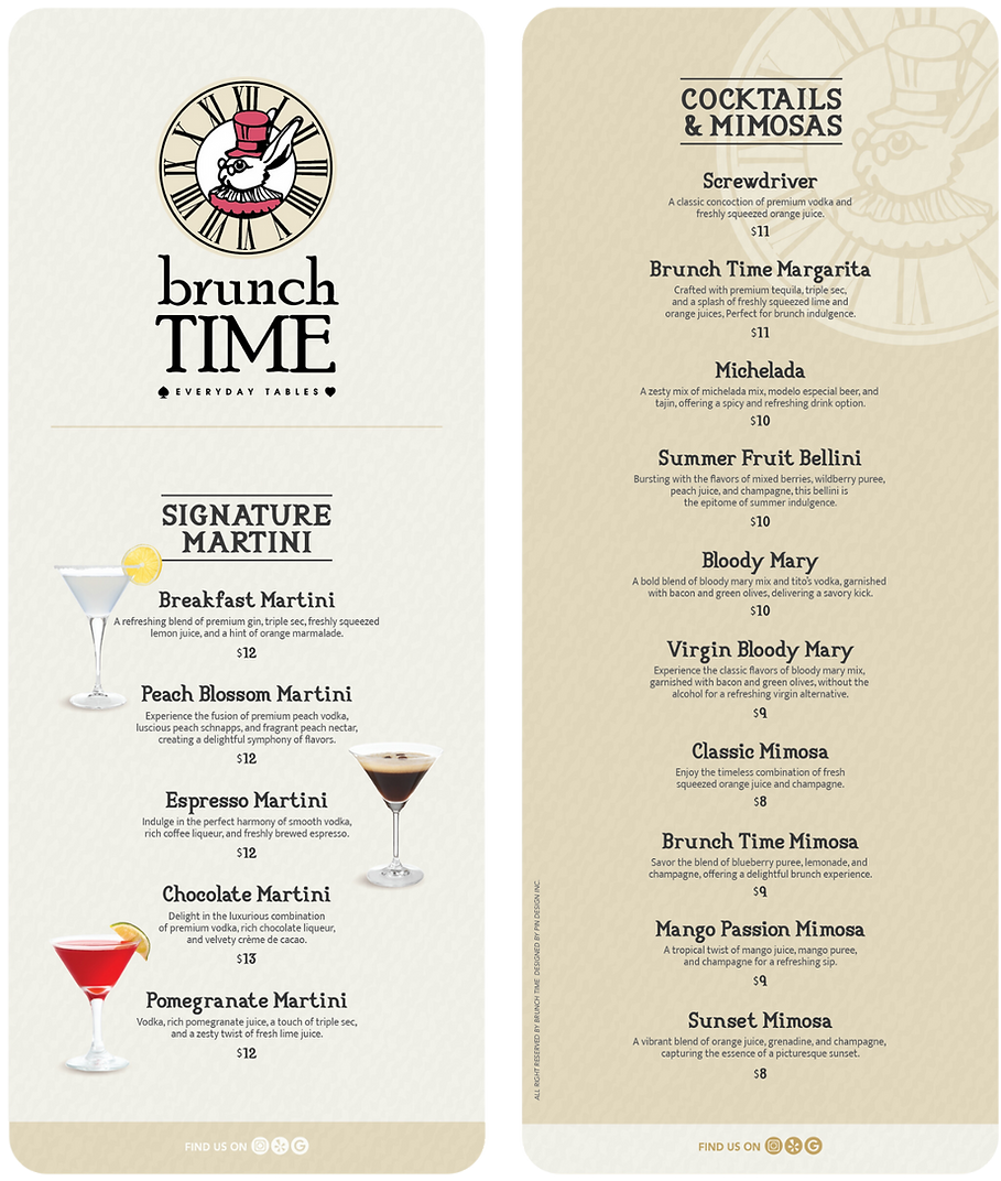 Menu | Brunch Time Plano