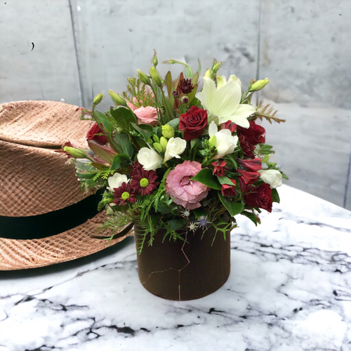Deluxe hat box florals - Palmerston North | Floral Collaborative