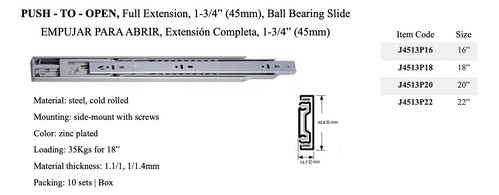 Push to Open Slide | Just Pull Hardware