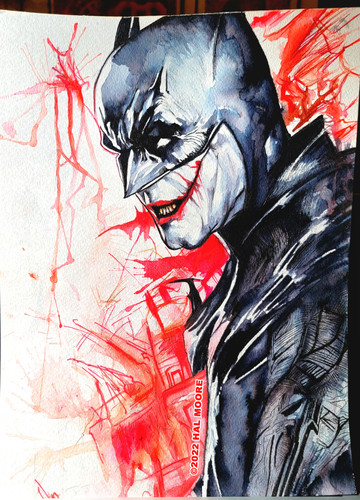 The Batman who Laughs First original painting | leakypenproductions