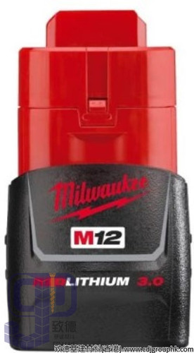 美國"Milwaukee" 米沃奇 -M12™ 3.0Ah 鋰電池-M12B3 | 致德基建材料有限公司 CDJ