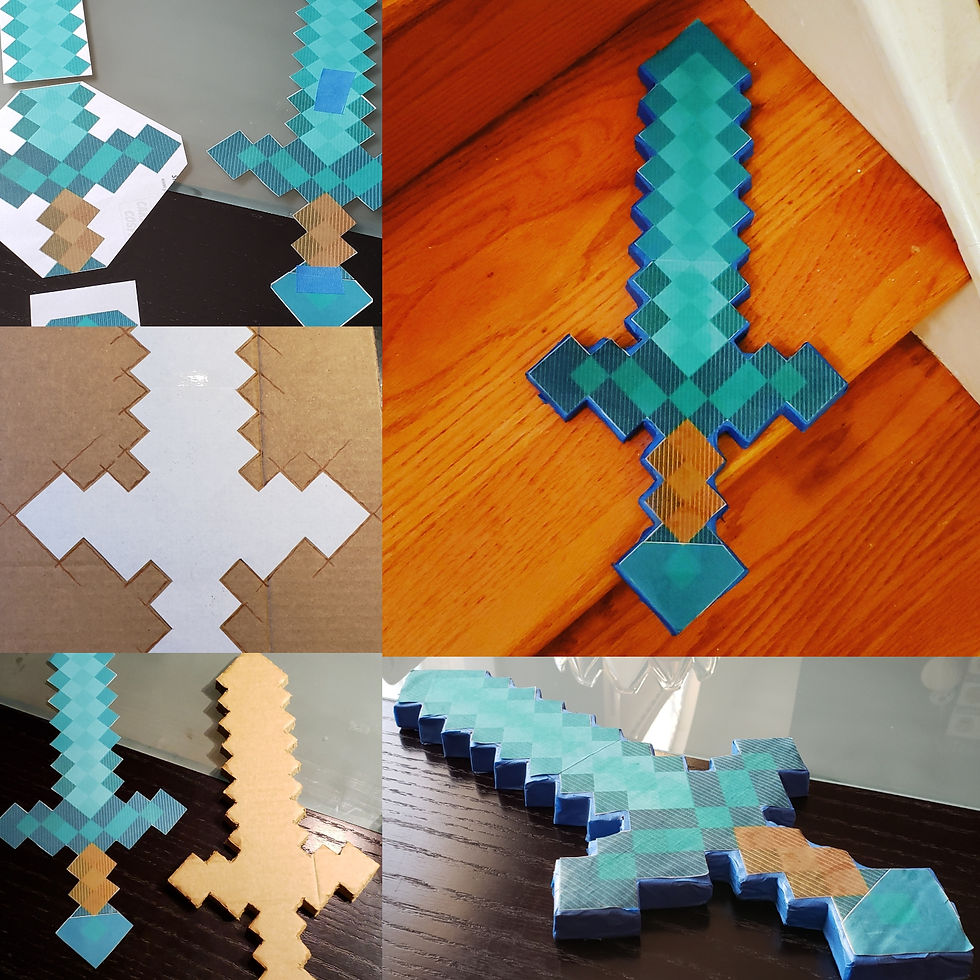 DIY: Cardboard Minecraft Sword