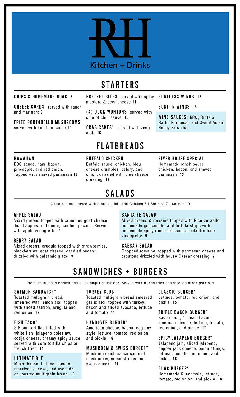 MENU | Riverhouse