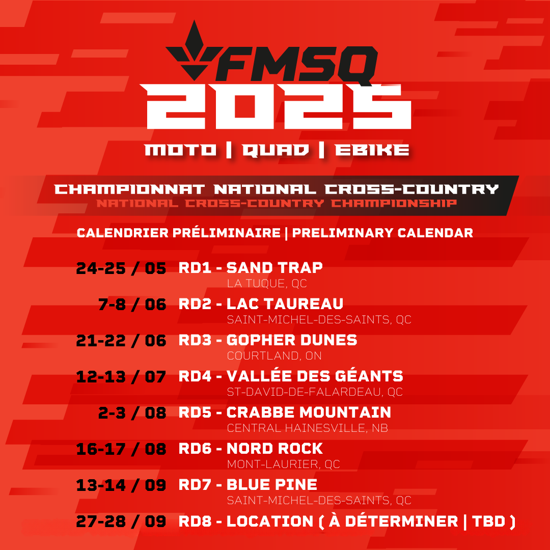 FMSQ PRESS RELEASE - 2025 PRELIMINARY CALENDAR