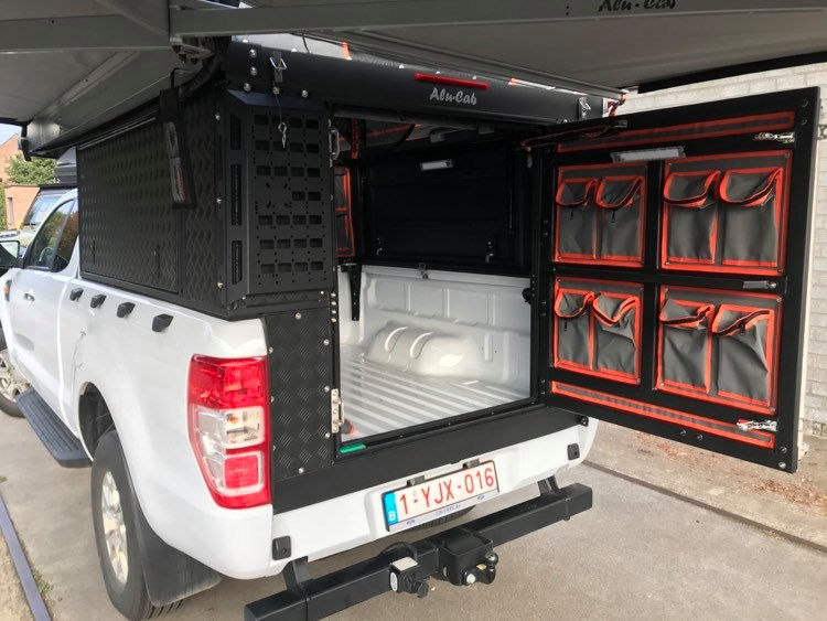 Interior build of Alu-Cab Canopy Camper