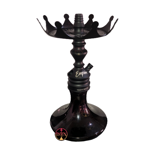 Hookah King Empire negro plato crown alteza base rusa | detabacosynarguilas