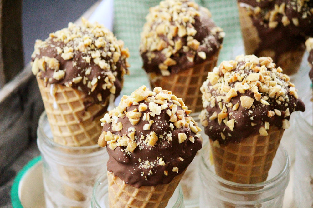 Homemade Nutty Cones
