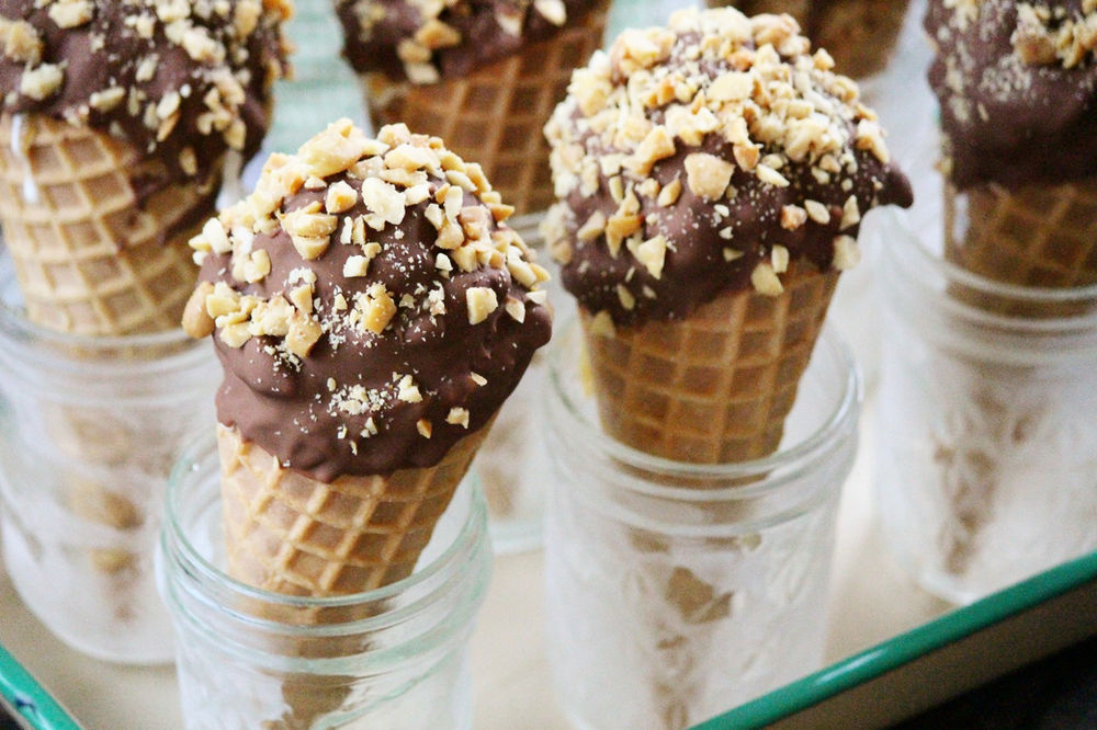 Homemade Nutty Cones