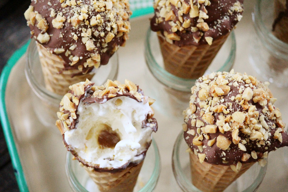Homemade Nutty Cones