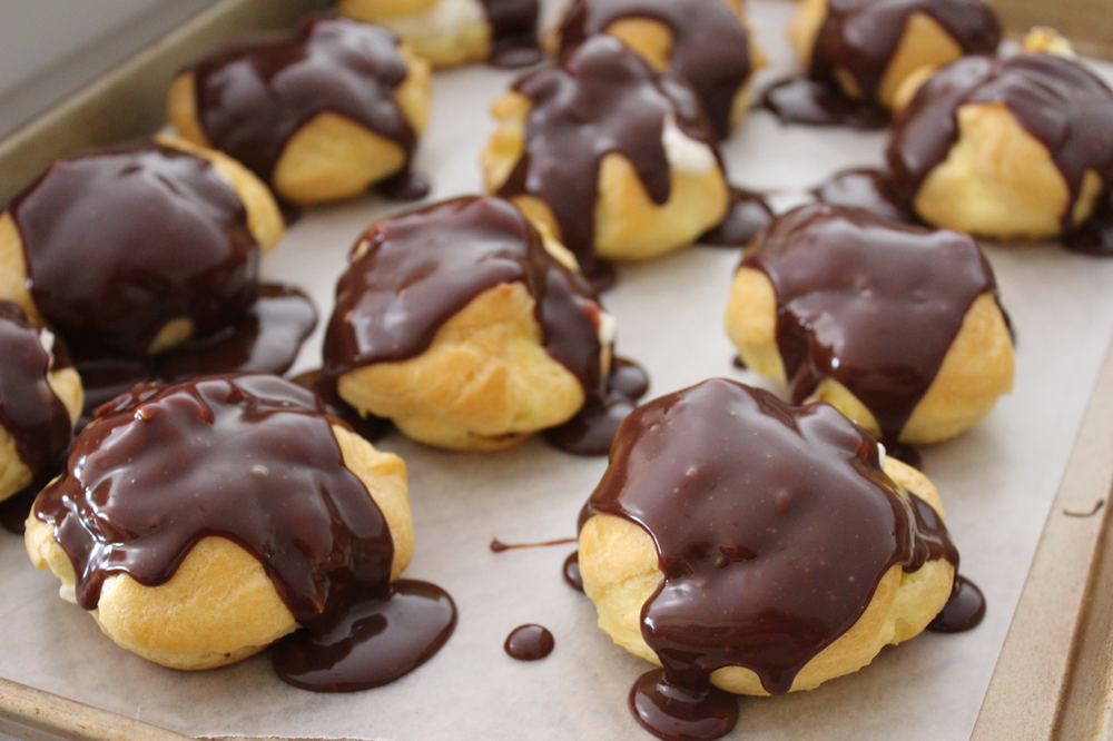 Chocolate Glazed Cream Puffs