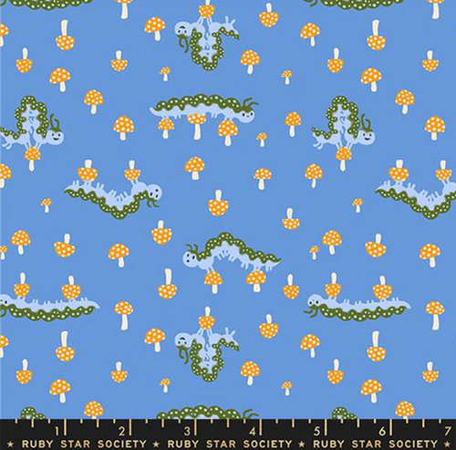 Moda Ruby Star Society Hello Alice Caterpillar Lindley Blue | Sew ...