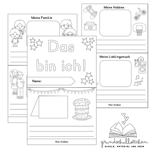 Leporello "Das bin ich" Klasse 4 | Grundschullottchen