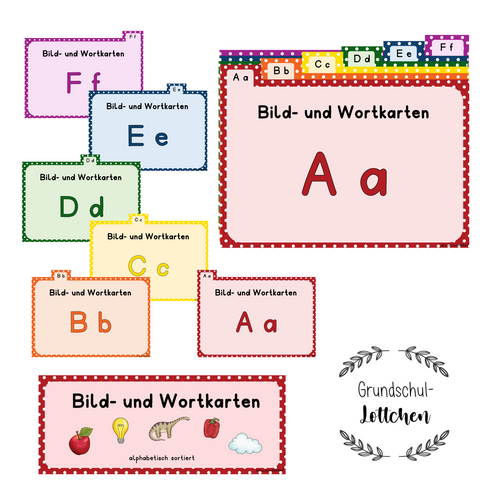 Register Bildkarten | Grundschullottchen