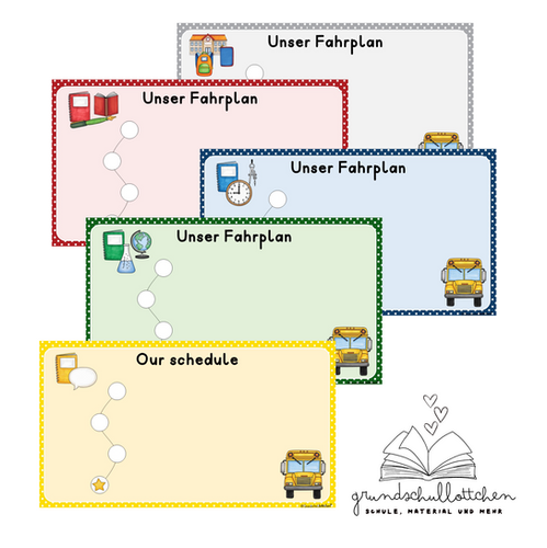 Digitale Tafelbilder - Fahrplan | Grundschullottchen
