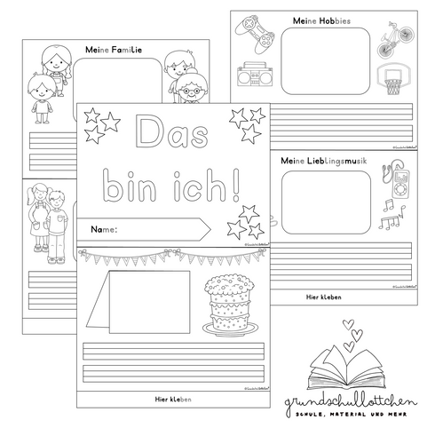Leporello "Das bin ich" Klasse 1 | Grundschullottchen