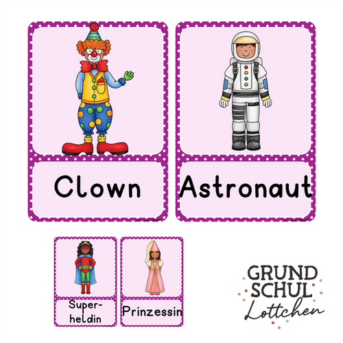 Fasching - Bildkarten | Grundschullottchen