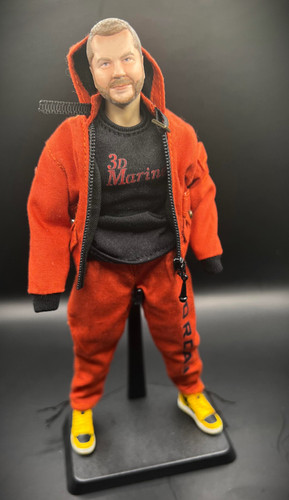 Action Figure Clothes: Track Suit Burnt Orange | 3DM Customs by 3DMarine