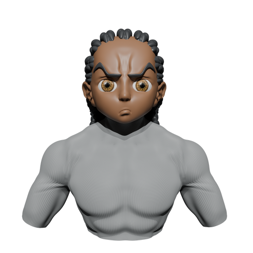 Action Figure Head Sculp: Boondocks (Riley-Sad) | Action Figure Access