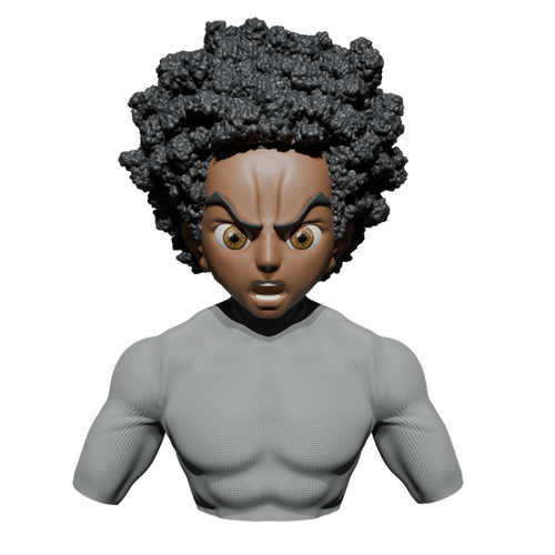 Action Figure Head Sculp: Boondocks (Huey Angry) | Action Figure Access