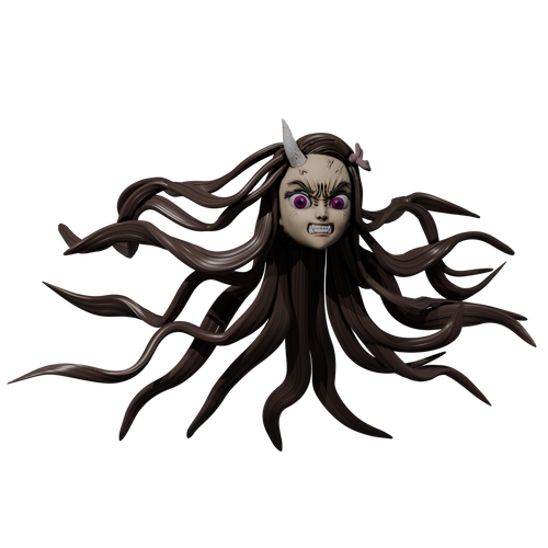 1/12 Scale Head [Unpainted]: Nezuko Kamado (Demon Form) | 3DM Customs ...