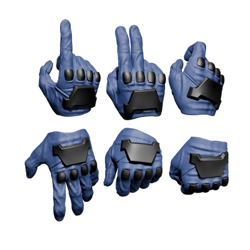 1/12 Scale Action Figure Hands: Justice League (6pc-Unpainted Single ...