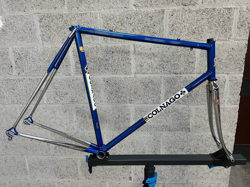 Vintage Colnago Nuovo Mexico Frame 58cm Blue Metallic Fully New Paint ...