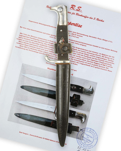 Early NS Student Knife in trench dagger form by Pack Ohliger & Co ...