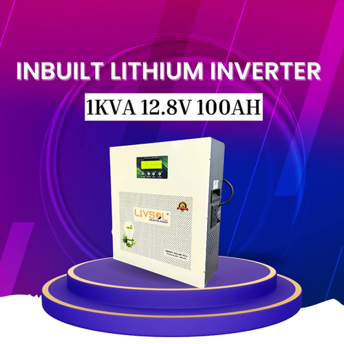 1KVA Solar Inverter with Inbuilt 100Ah Prismatic Lithium Battery ...