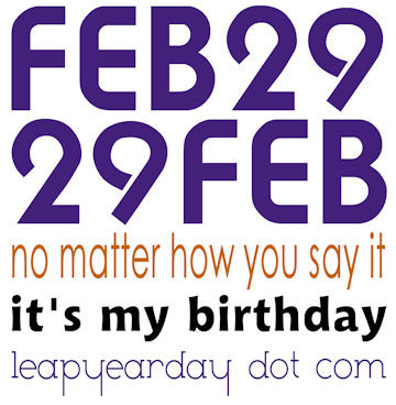 Leap Year birthday Feb 29 | Honor Society of Leap Year Day Babies