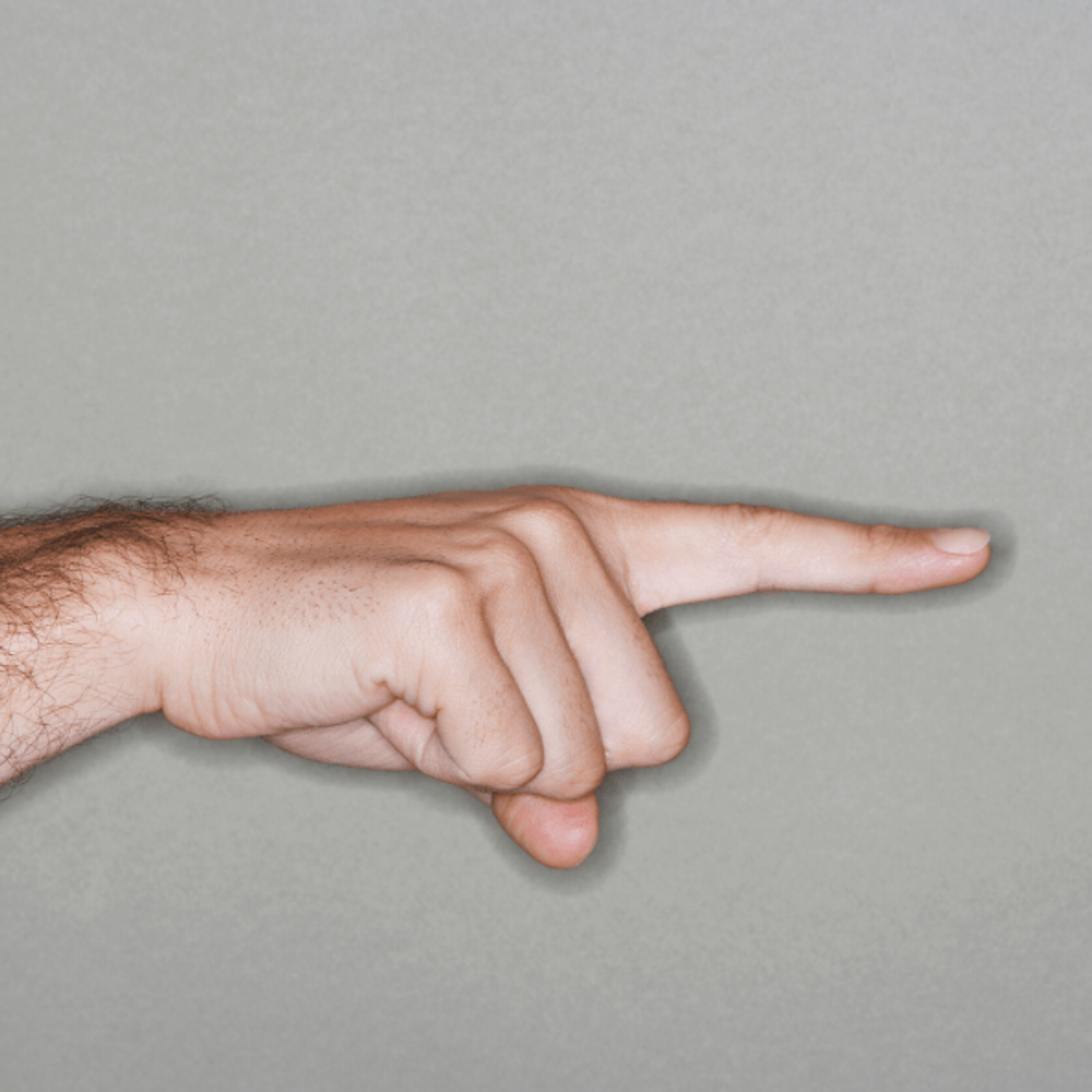 Stop pointing fingers already…