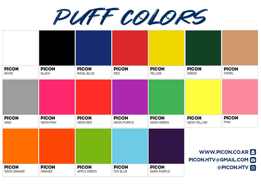 PUFF NEW COLORS!