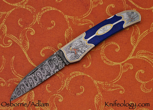 Warren Osborne Art Knife, Lapis inlays - Pirates themed engraving by ...
