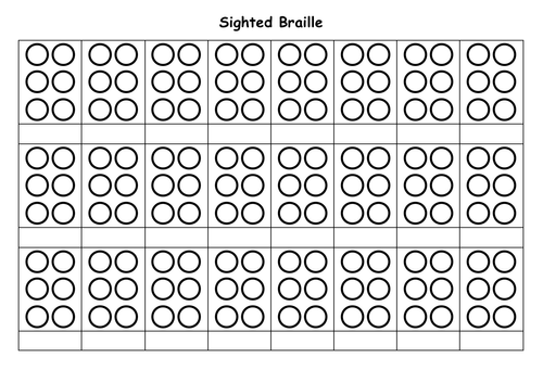 Sighted Braille Colouring Sheet | PRIOR Learning