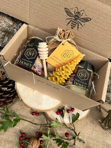 'Taste Of Wales' Honey Hamper With Honeybee Friendly Seed Mix | LWF Gower