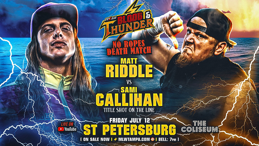 Matt Riddle vs Callihan No Ropes Death Match In St. Petersburg July 12 ...