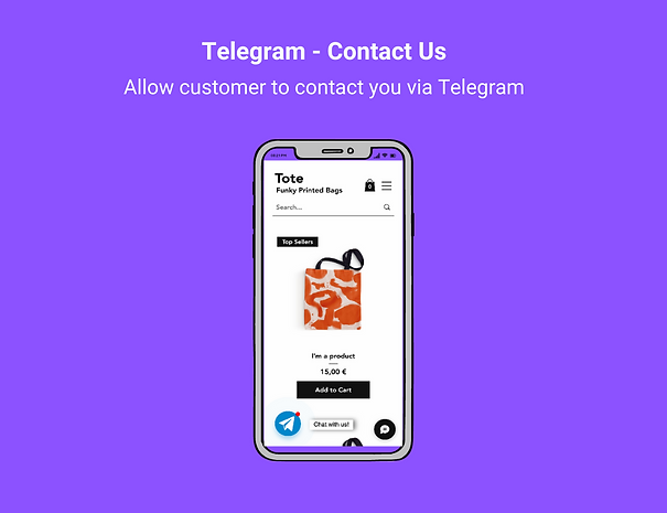 Telegram - Contact Us | Wix App Market | Wix.com