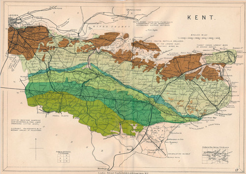 Geological County Map Kent - Reproduction | The Old Map Centre