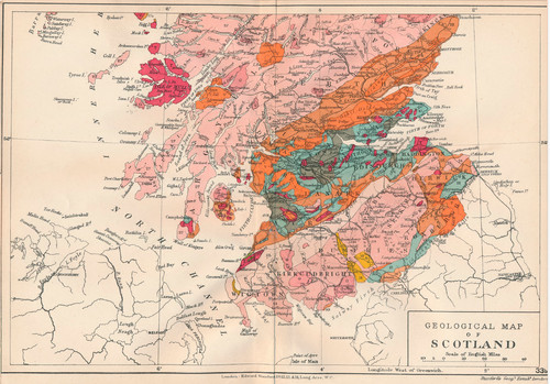 Geological County Map Southern Scotland - Reproduction | The Old Map Centre