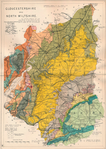 Geological County Map Gloucestershire & North Wilts - Reproduction ...