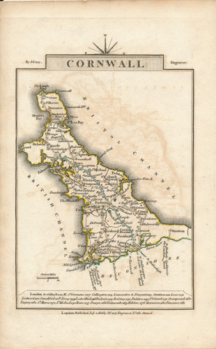 Cornwall - John Cary 1806 - Original Map | The Old Map Centre